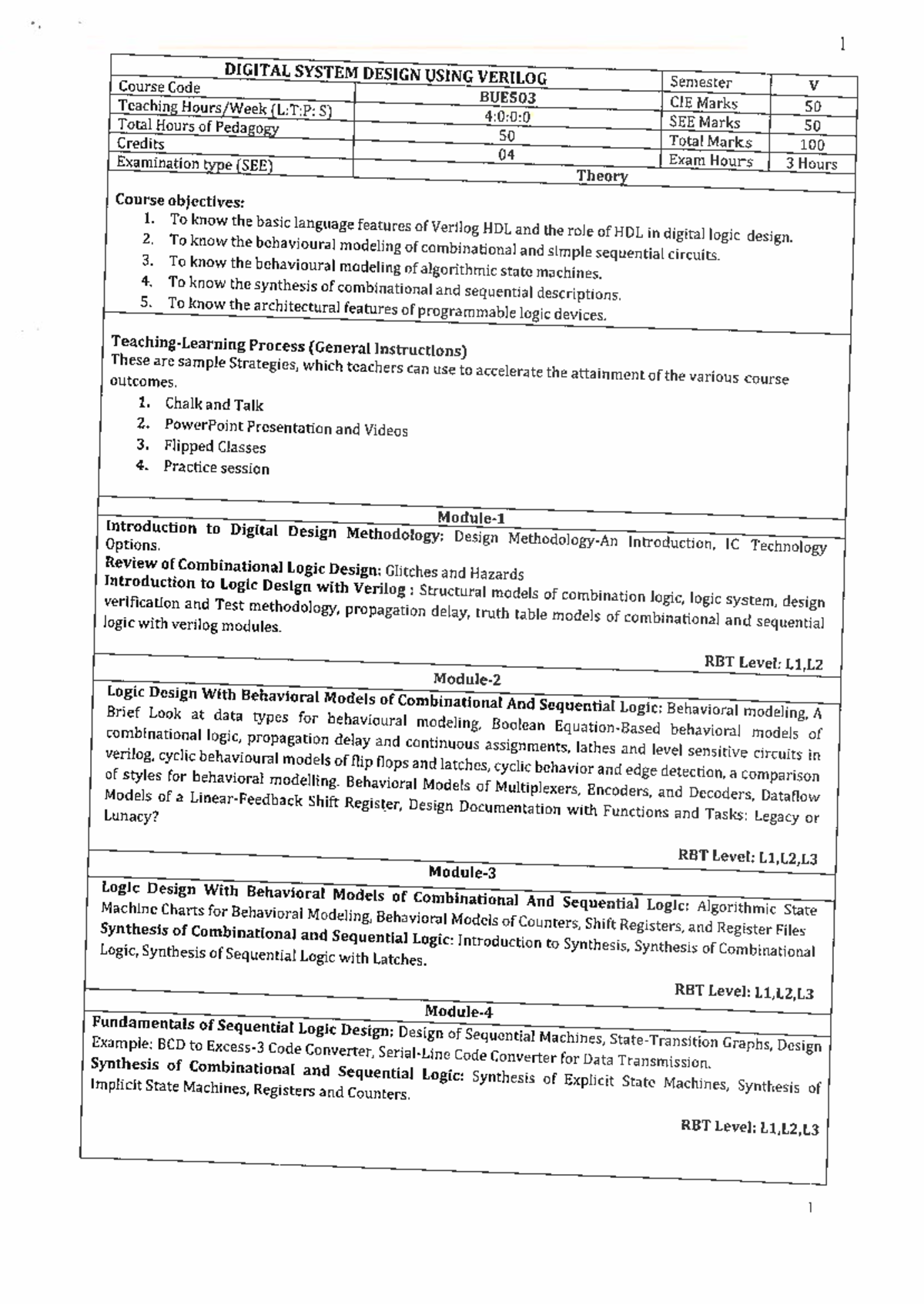 BUE503 Digital System Design Using Verilog - Question Paper - Studocu