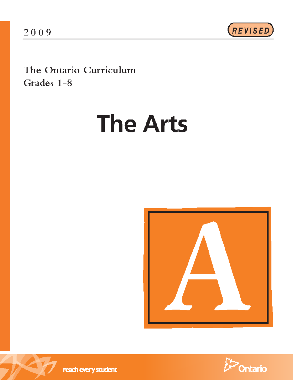 Arts curriculum gr 1-8 - The Arts 2009 The Ontario Curriculum Grades 1 ...