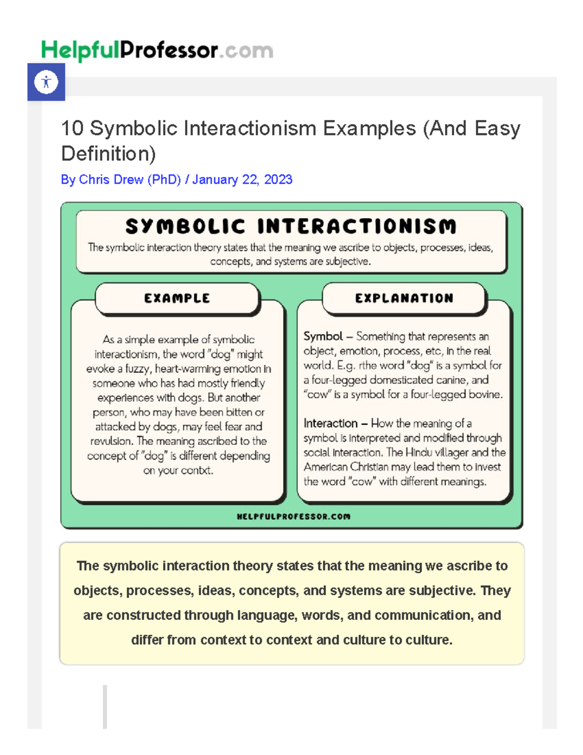 10 Key Examples of Symbolic Interactionism Explained Simply - Studocu