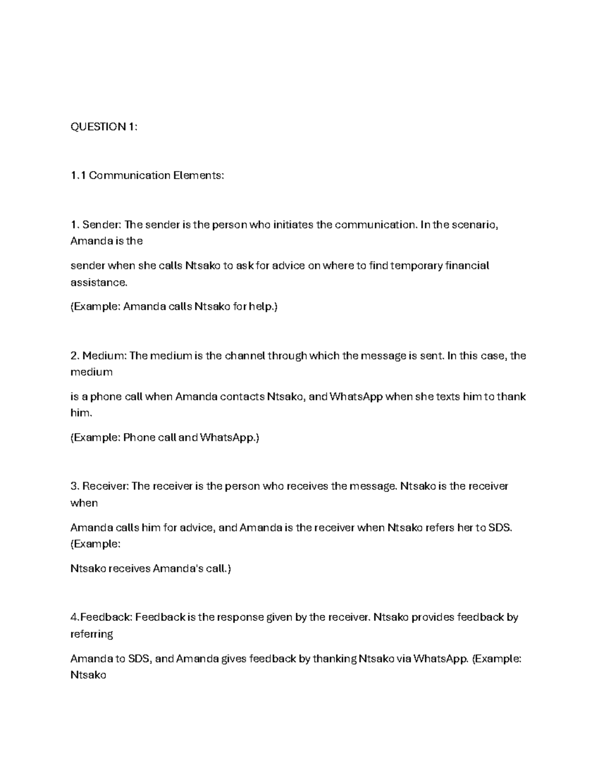 COMM 101: Communication Elements Explained in Detail - Studocu