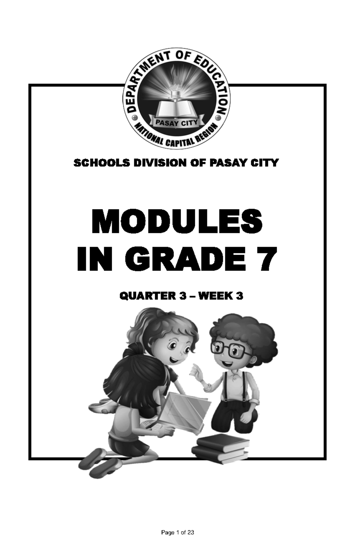 Modyul sa Filipino 7: Q3-W3 - Tula, Awiting Panudyo at Palaisipan - Studocu