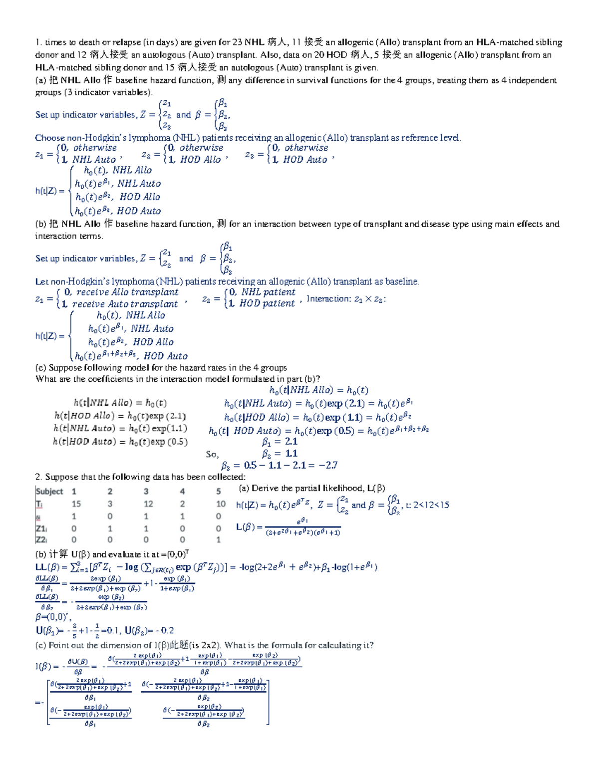 Advanced Survival Analysis (BIO 101): Insights into NHL and HOD ...