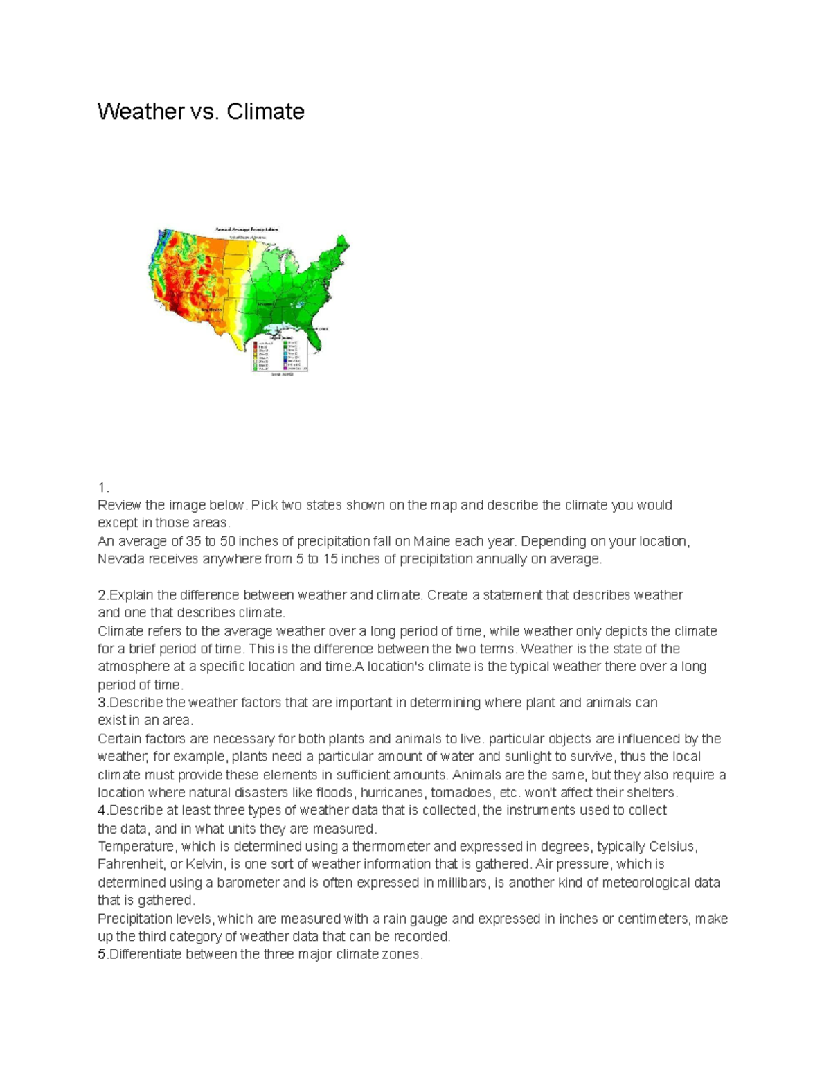 02.03 Weather vs. Climate: Exploring Impacts and Relationships in ...