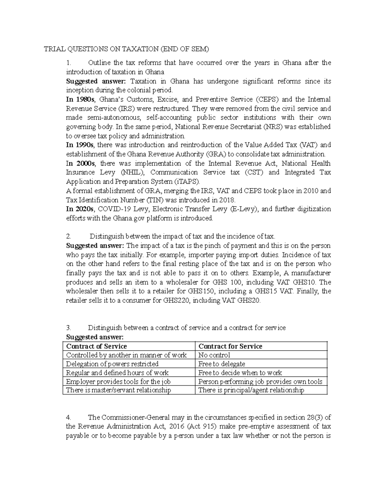 Trial Questions for Taxation Study (Final Exam Review) - Studocu