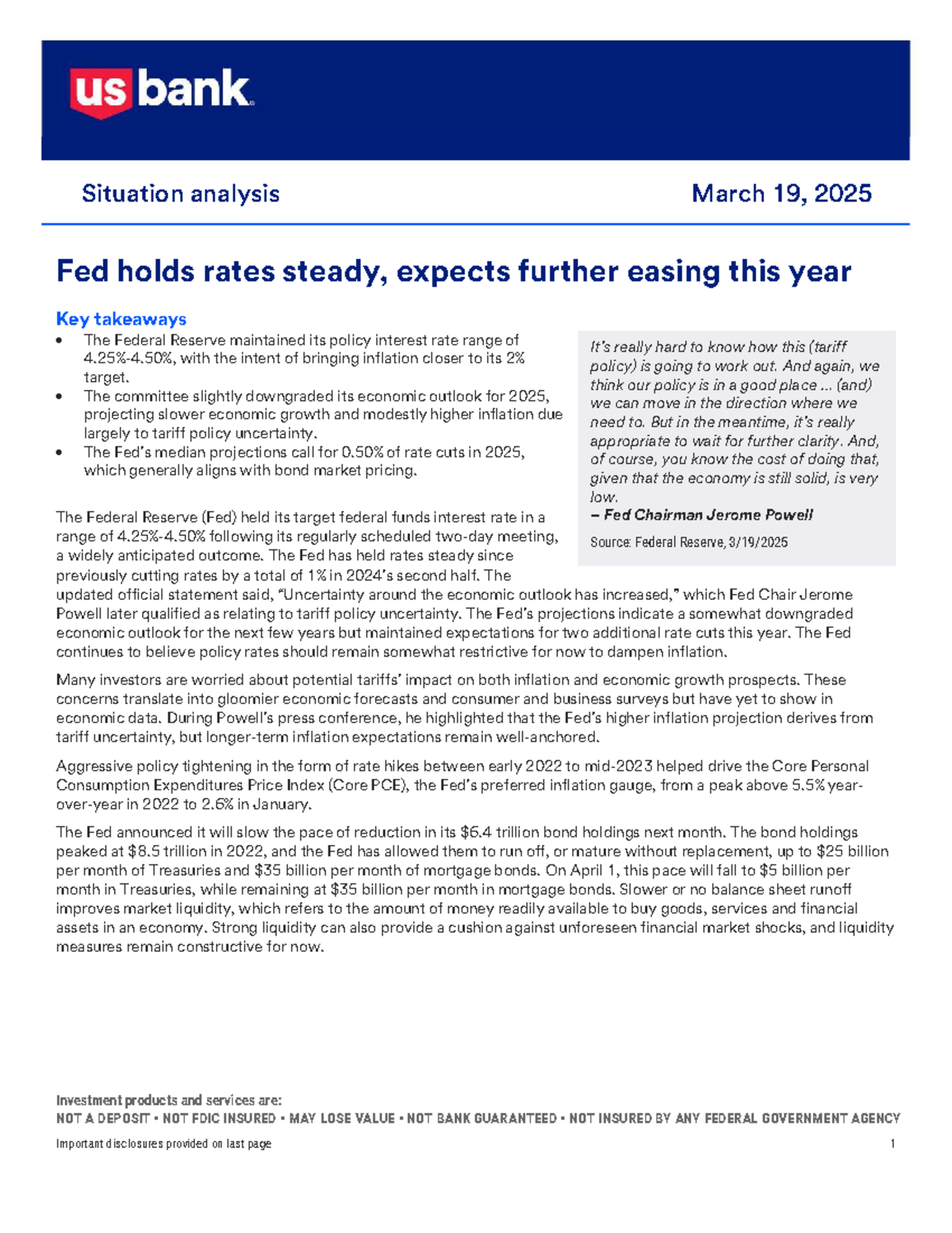 Situation analysis: Fed holds rates steady amid economic uncertainty ...