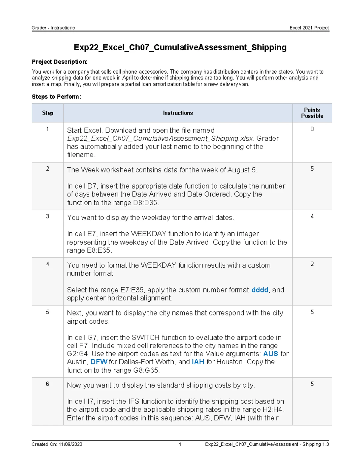 Exp22 Word Ch01 Cumulative Project Instructions - Agriculture - Studocu