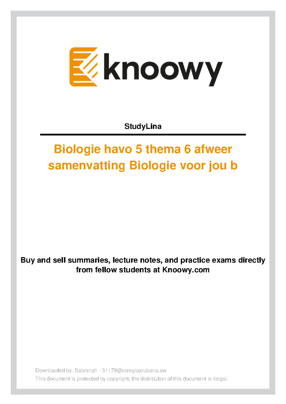 Bio Samenvatting - Voedingsstoffen, Vertering en Gezondheid - Studeersnel