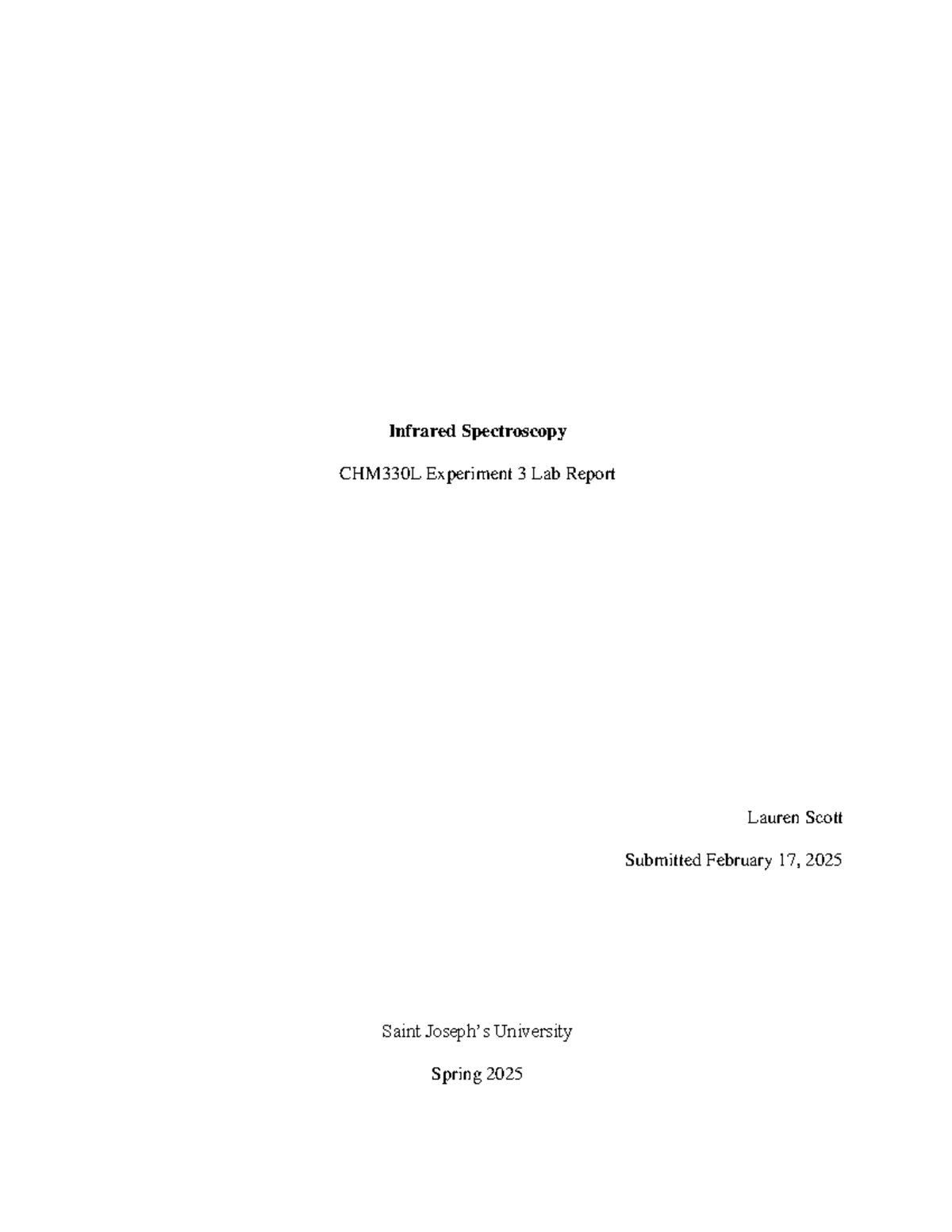 FTIR spectroscopy lab report CHM330L: Analysis of xylene isomers - Studocu