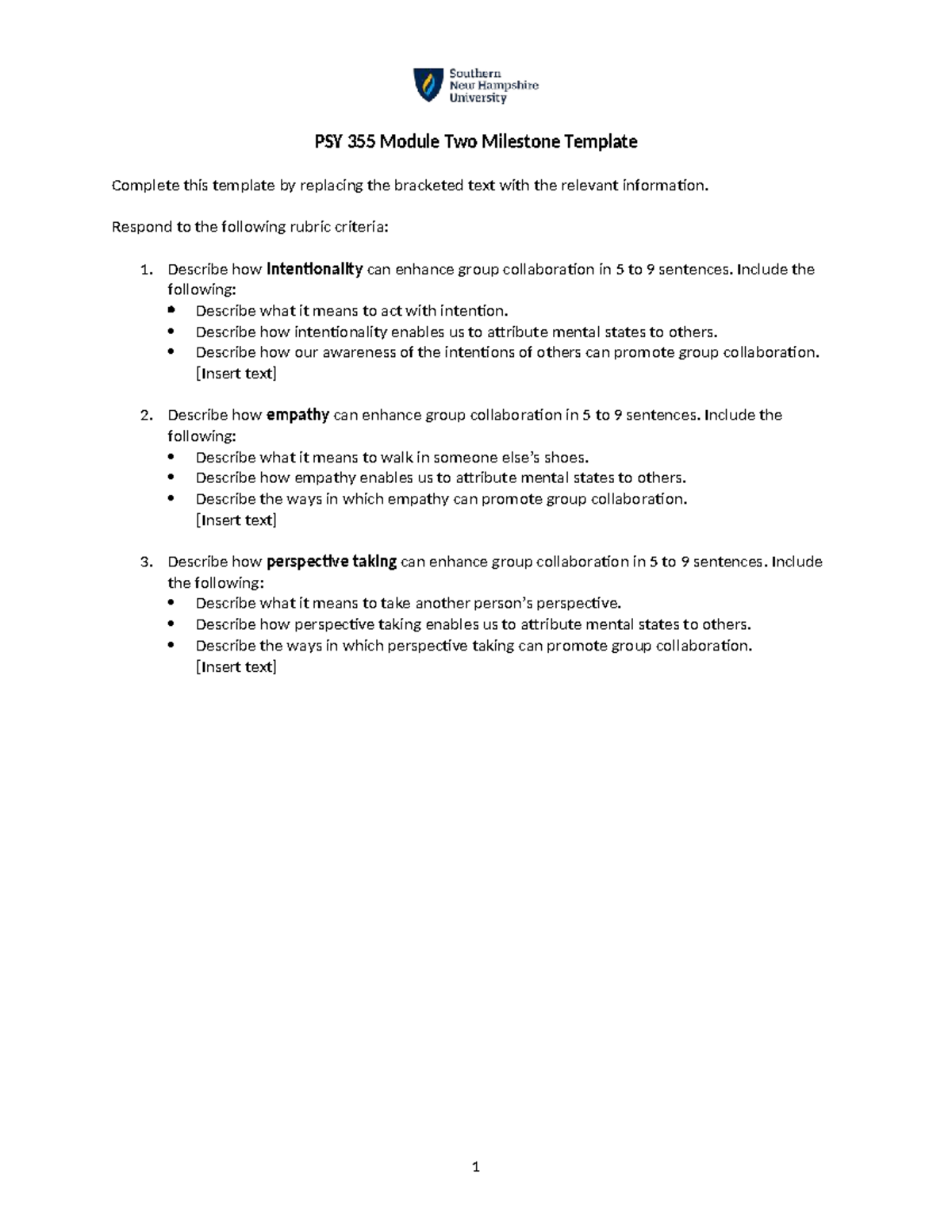 PSY 355 Module Two Milestone: Enhancing Group Collaboration - Studocu