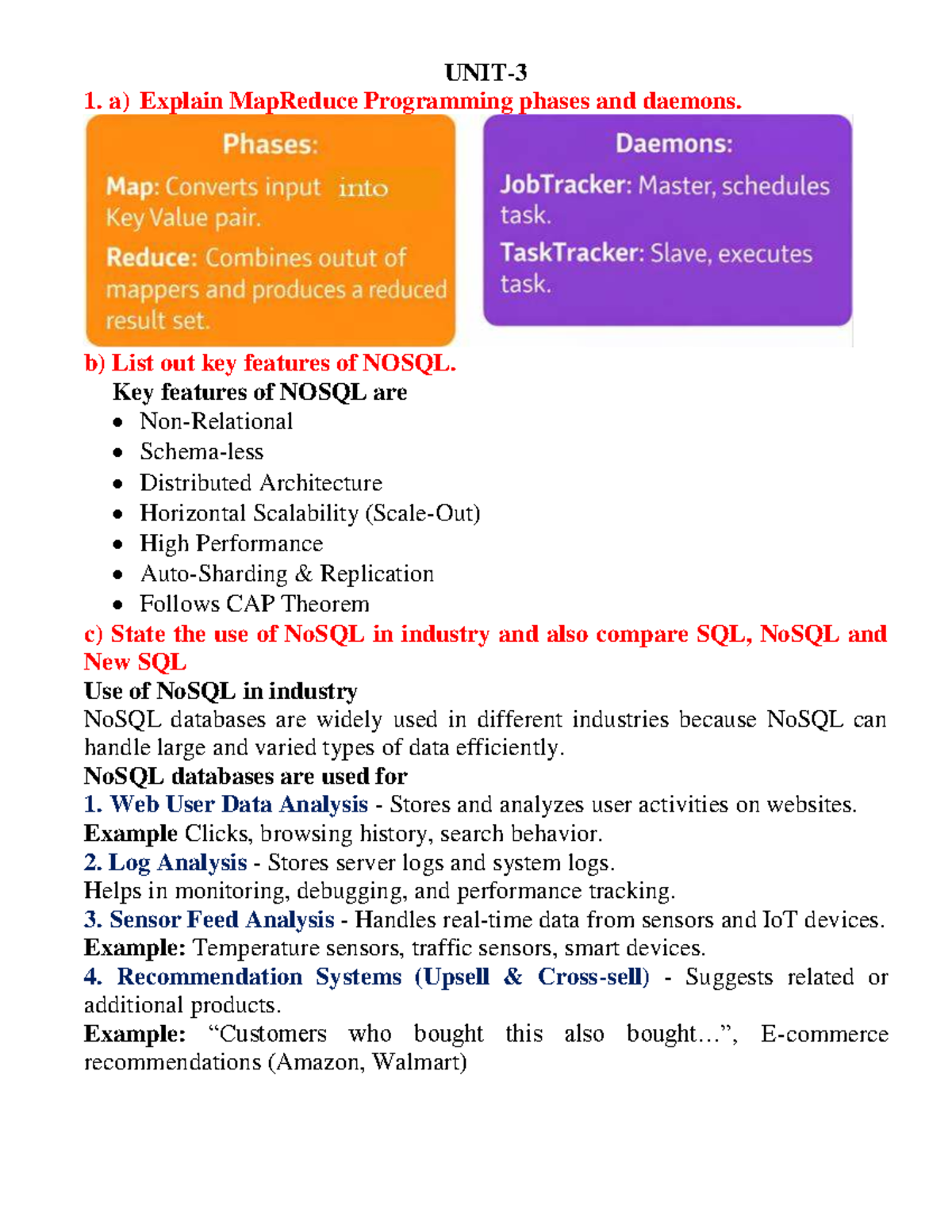 BDA 1.3 - MapReduce Phases, NoSQL Features & Industry Applications ...