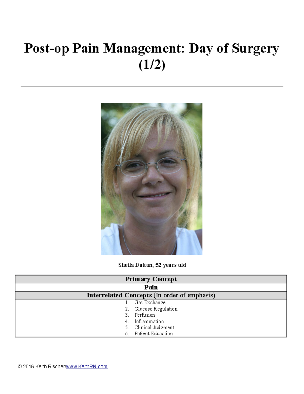 Pain management case study keith rn - © 2016 Keith KeithRN Post-op Pain ...