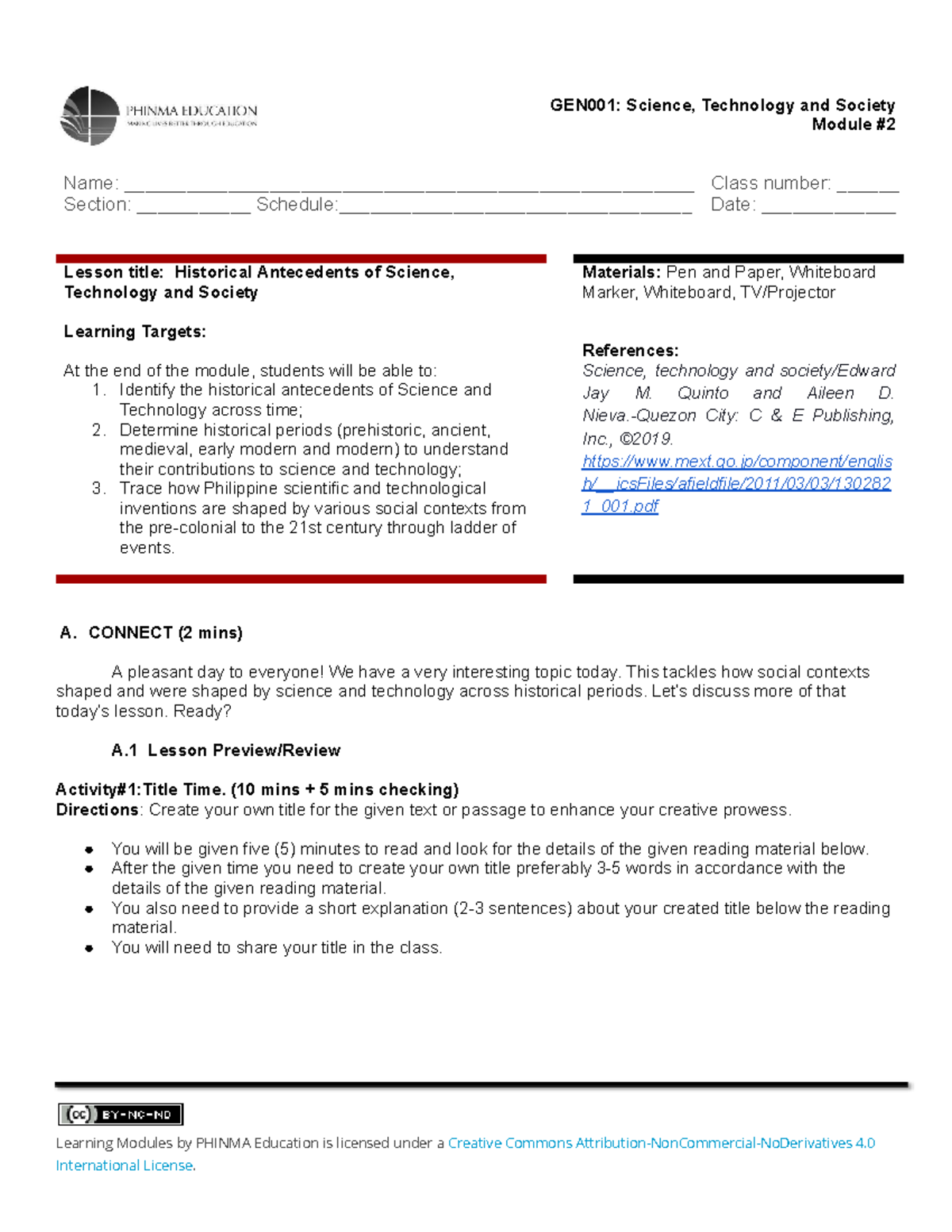 GEN 003 SAS#2 - Historical Antecedents in Science and Technology - Studocu