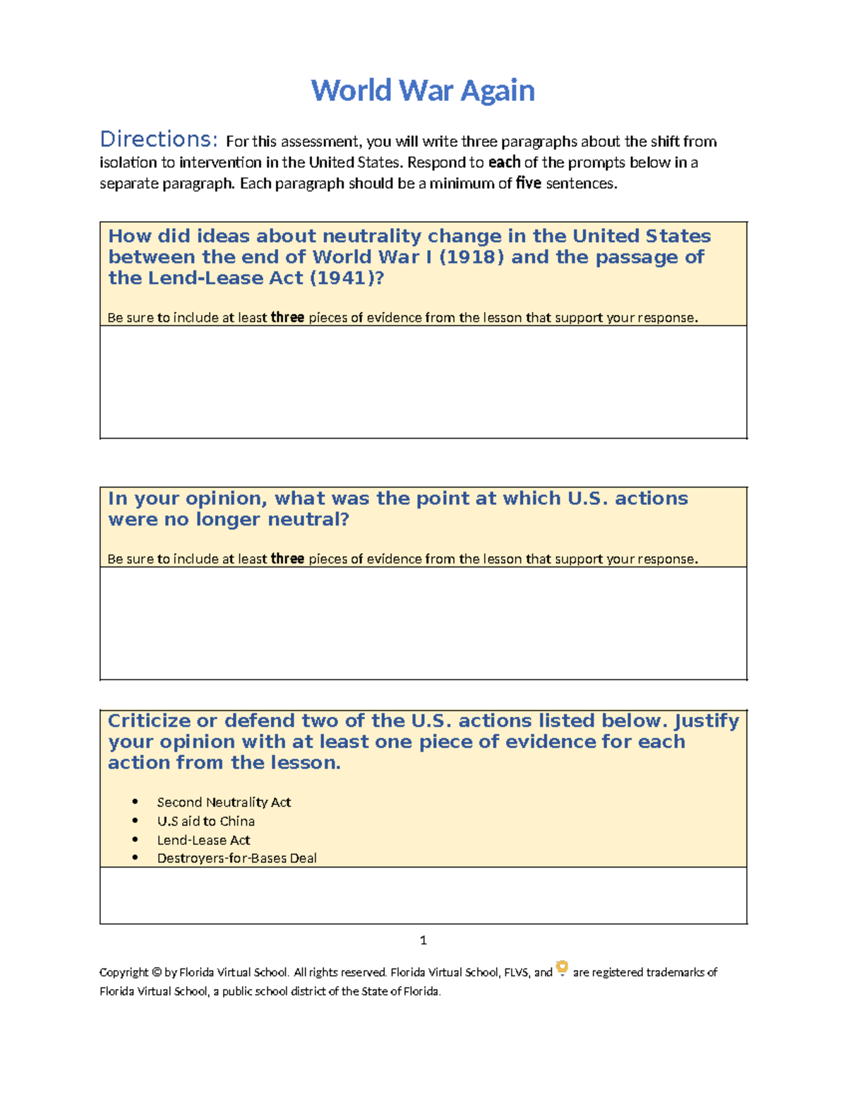 US History Essay: Shift from Isolation to Intervention (WWII) - Studocu