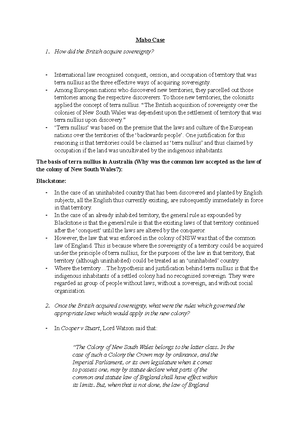 MABO CASE Final ESSAY - In what ways did Eddie Mabo assist the ...