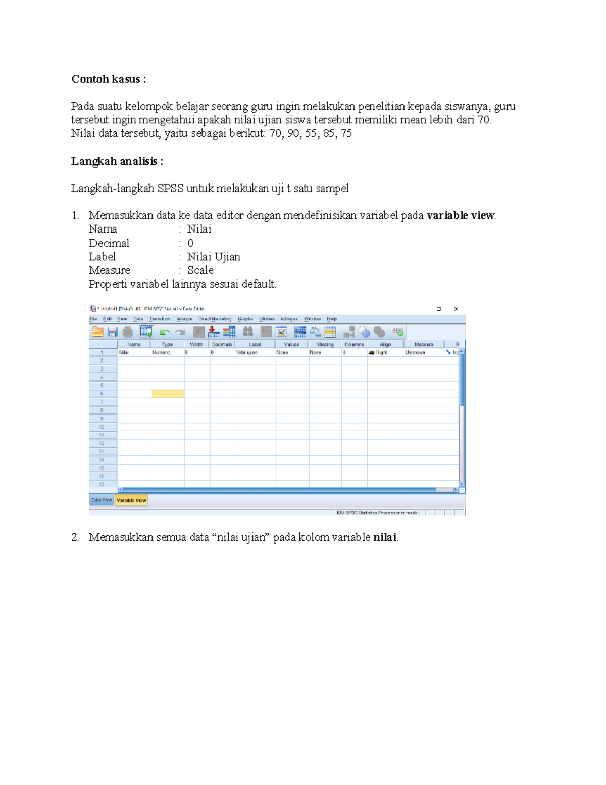 Statistika 3 - T-Test Dependent Sample Case Study with SPSS Output ...
