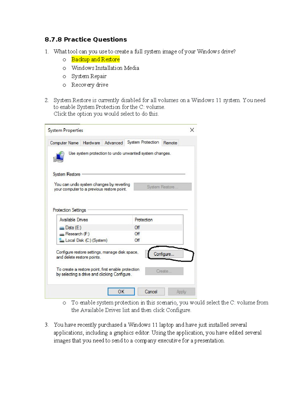 3-2 Quiz: System Recovery Practice Questions and Answers - Studocu