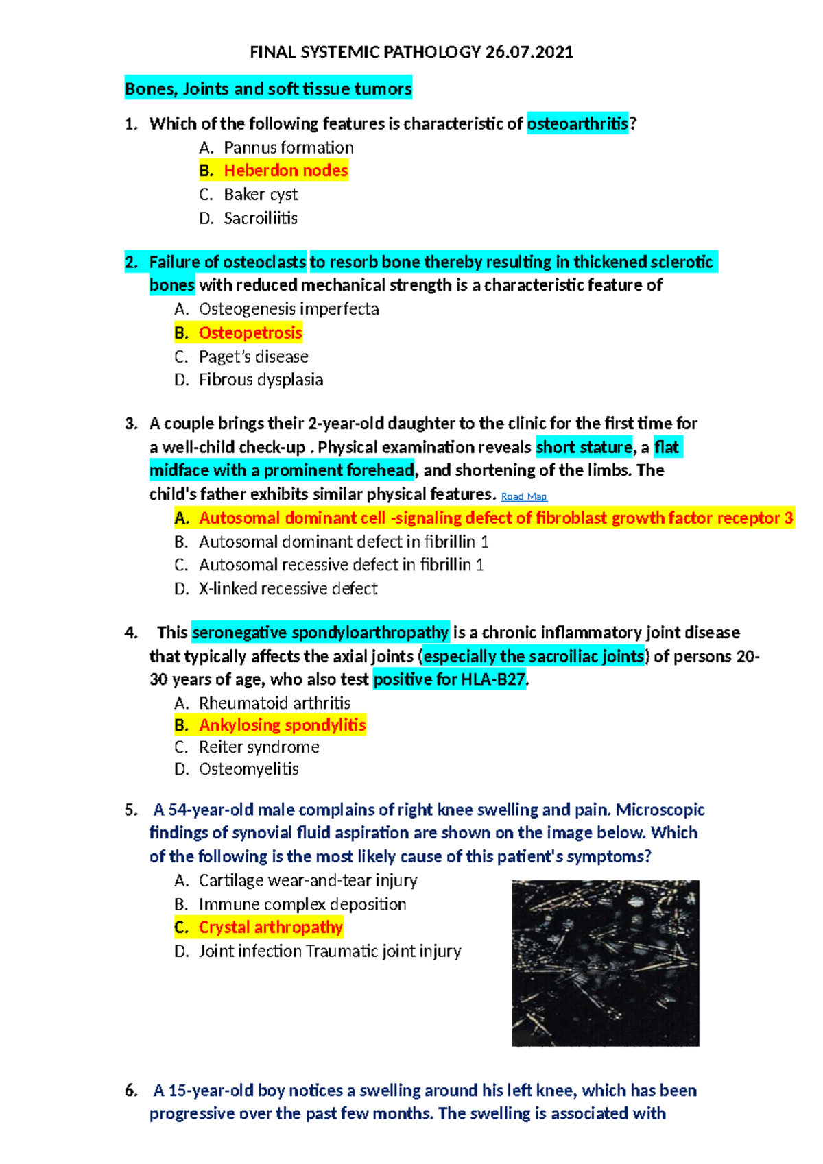 Final Systemic Pathology - FINAL SYSTEMIC PATHOLOGY 26. Bones, Joints ...