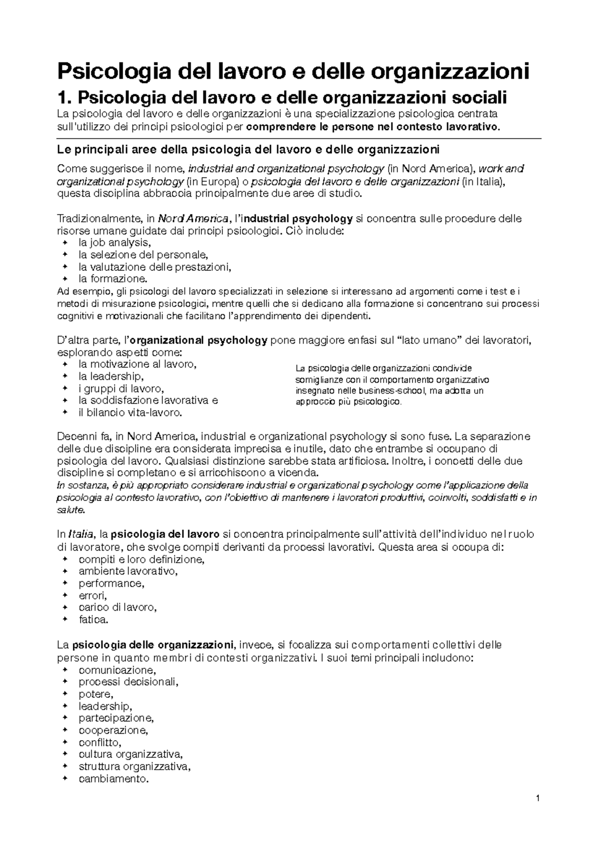 Esame di Psicologia del Lavoro e delle Organizzazioni - Truxillo, Bauer ...