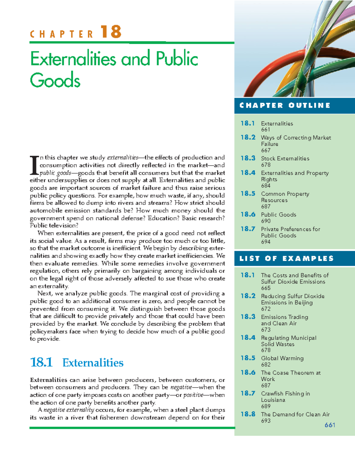 Microeconomics: Externalities and Public Goods Chapter 18 Notes - 686 ...