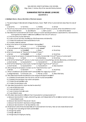 Melcs Mapeh 10 - guide in most essential learning curriculum - Grade ...