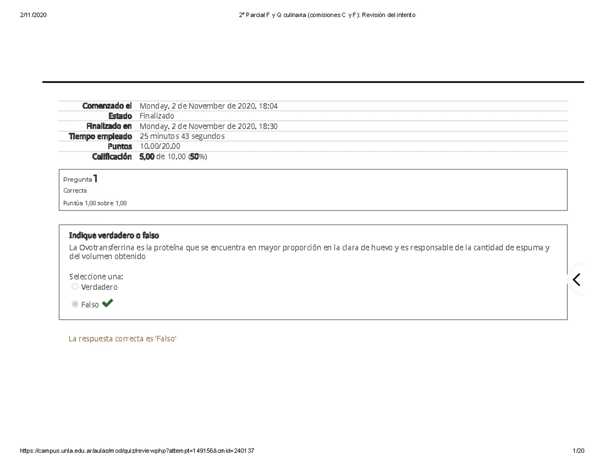 1er Parcial Bioquímica II Ciclo 2021: Revisión de Preguntas y Respuestas - Studocu