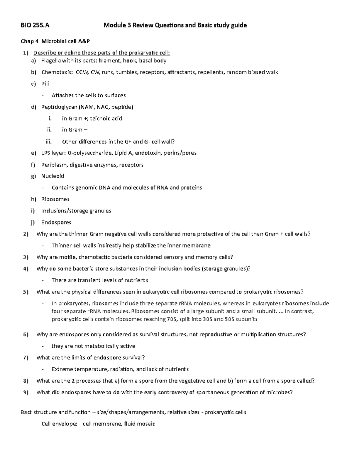 Module 3 Review Questions and Topic Study Guide - BIO 255 Module 3 ...