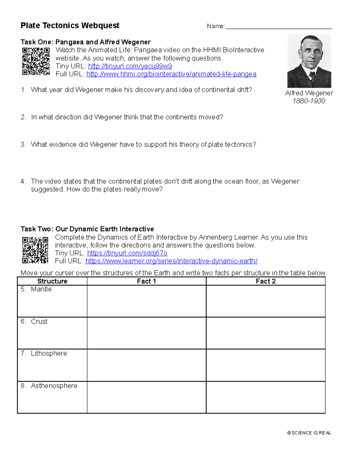 Plate Tectonics Unit Review Webquest: Exploring Earth's Dynamics - Studocu