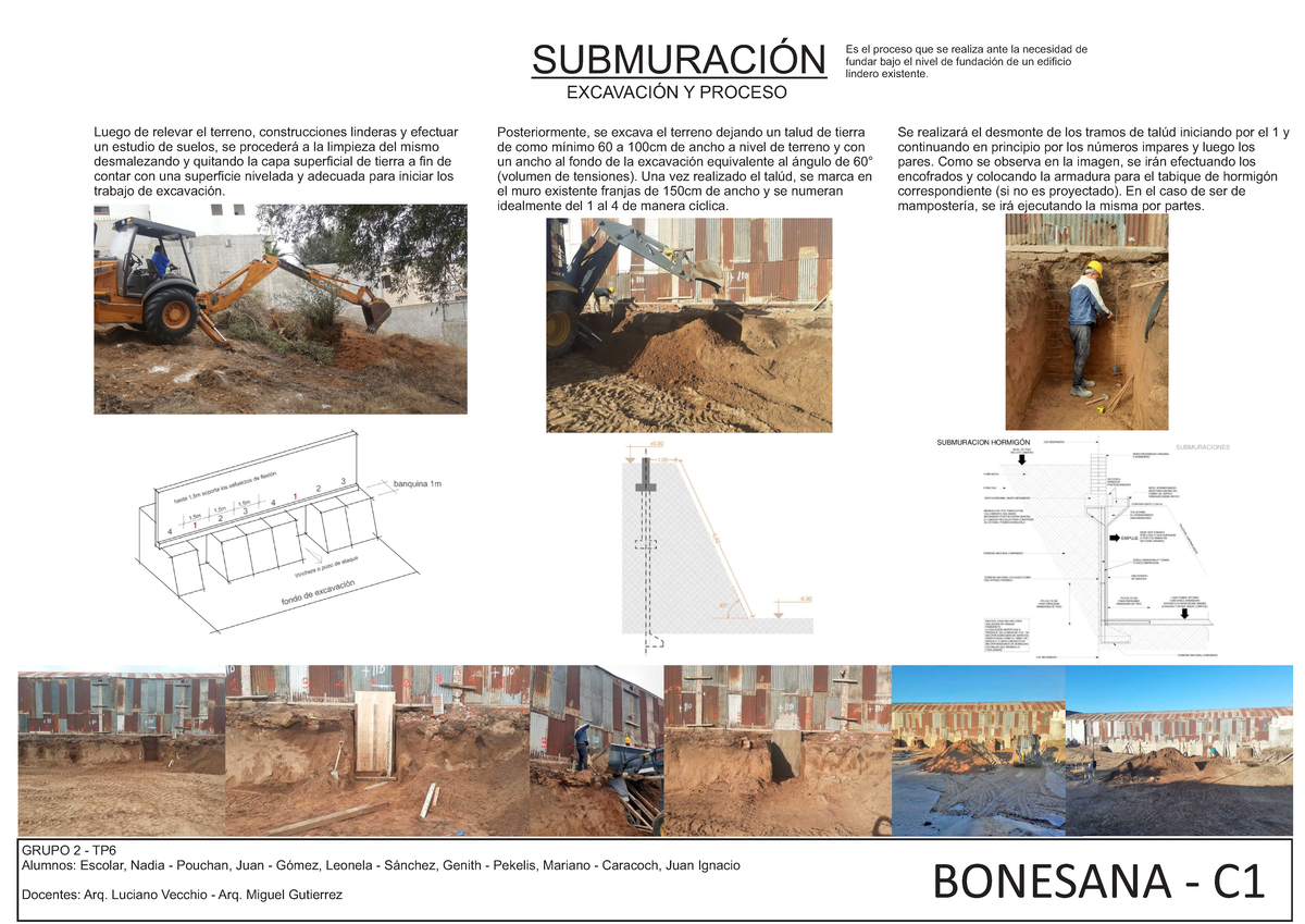 Submuración y Excavación para Fundaciones - Grupo 2 TP - Studocu