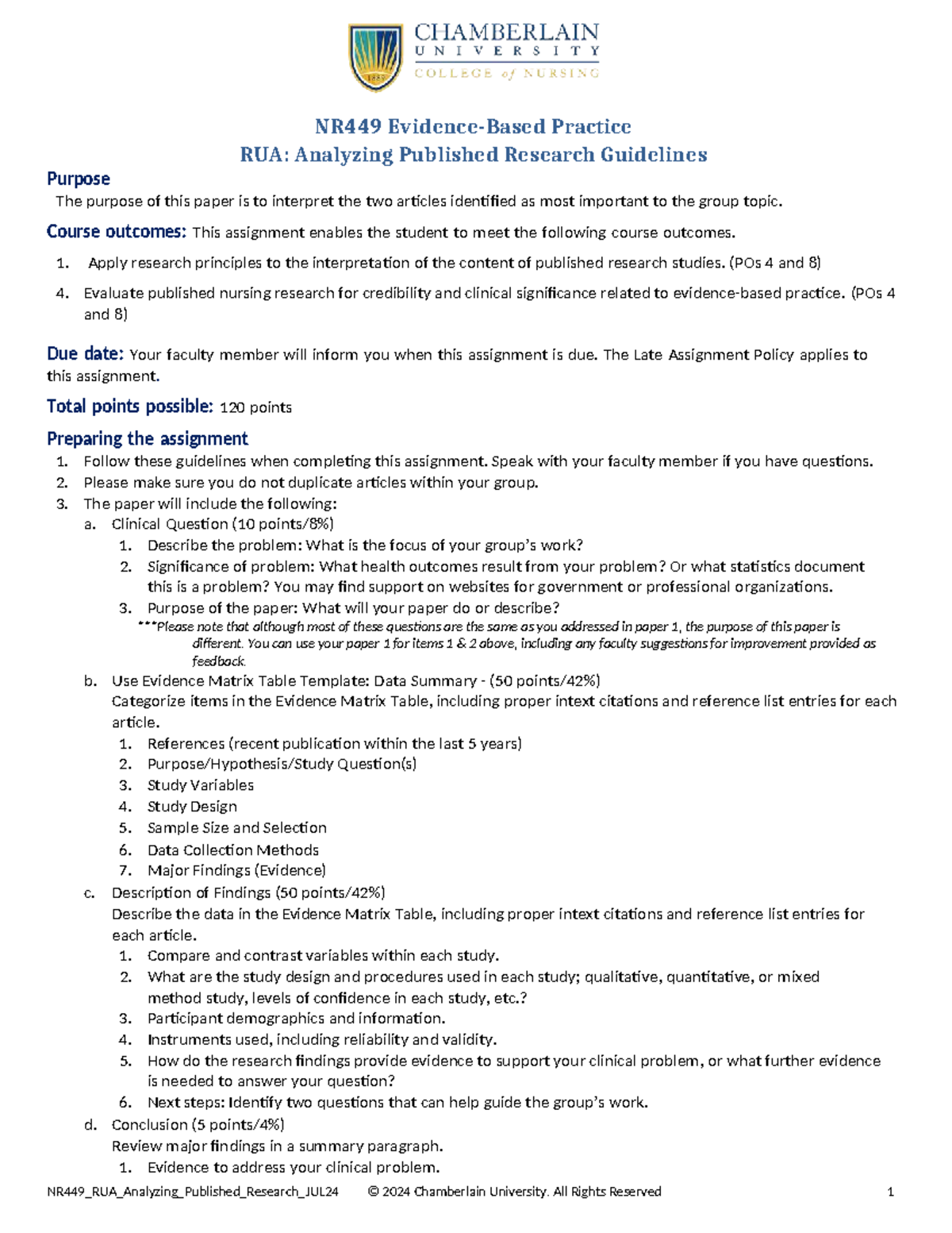 NR449 RUA: Guidelines for Analyzing Published Research - Studocu