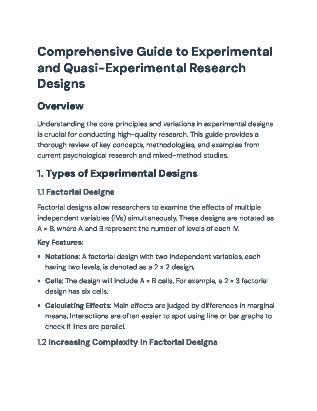 Comprehensive Guide to Experimental & Quasi-Experimental Research ...