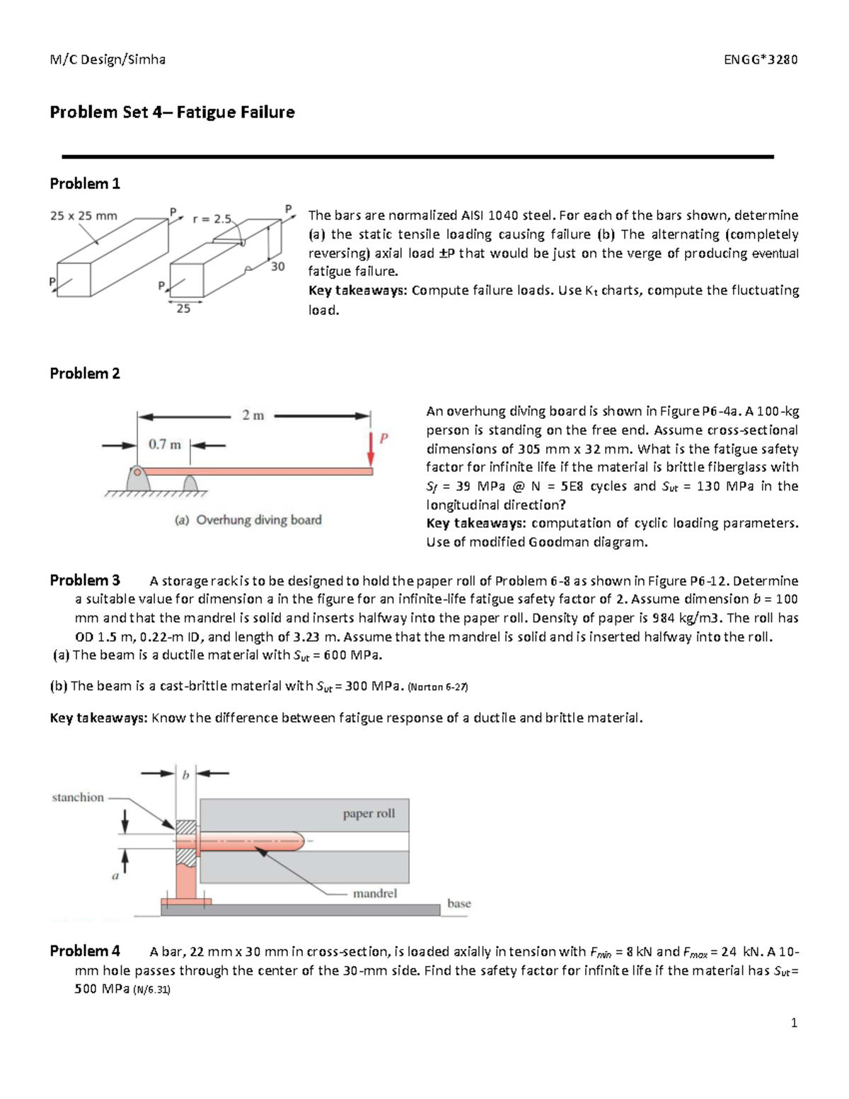 Assignment 4: Fatigue Failure Analysis and Safety Factors - Studocu