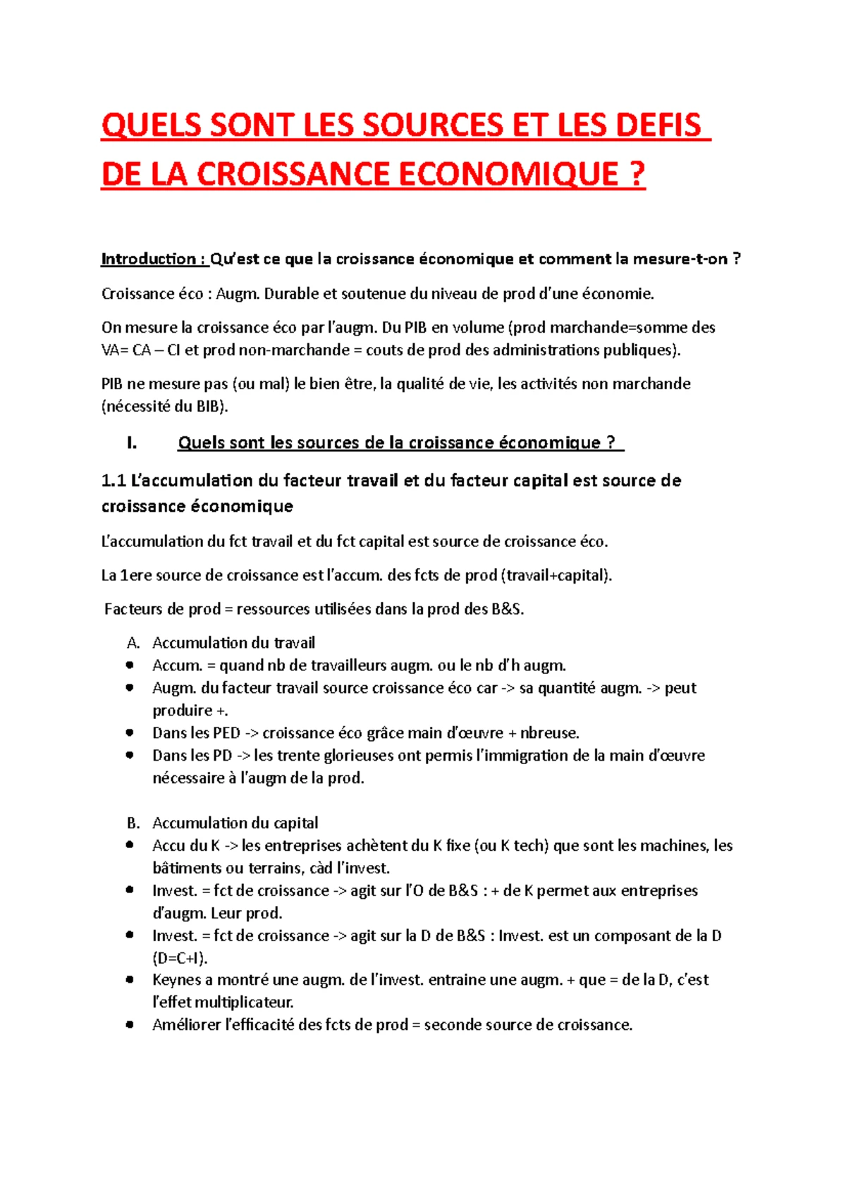 SES 2 - Fiche de révision - SES 2 Marché : Le marché est un lieu réel ...