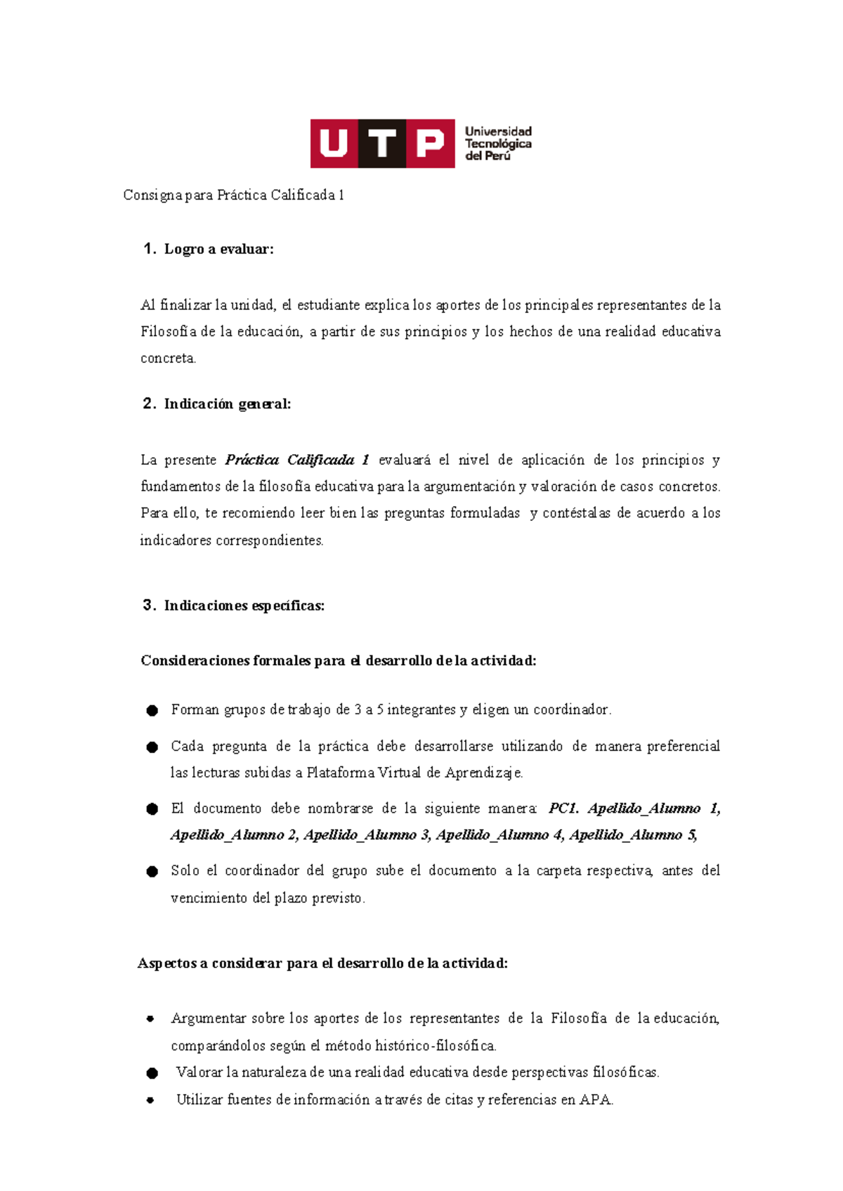 AC-S03: Práctica Calificada 1 - Filosofía de la Educación - Studocu