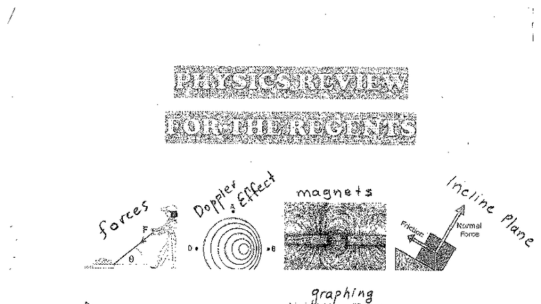 PHYSICS REGENTS REVIEW: Forces, Motion, and Energy Concepts - Studocu