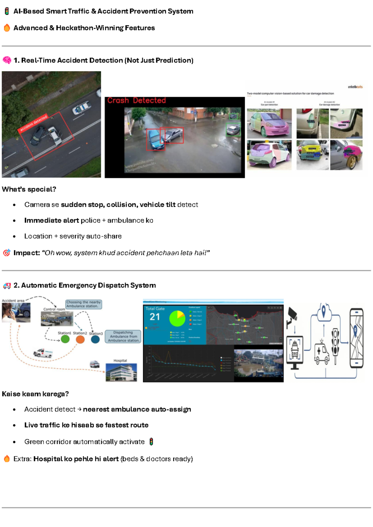 AI-Based Smart Traffic & Accident Prevention System Features - Studocu