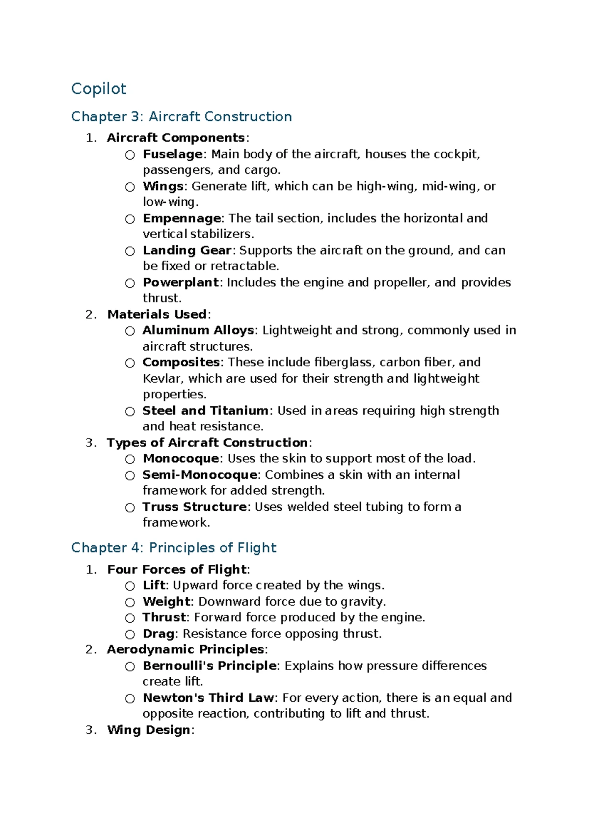 PHAK Notes: Intro to Flying & Aeronautical Decision-Making - Studocu