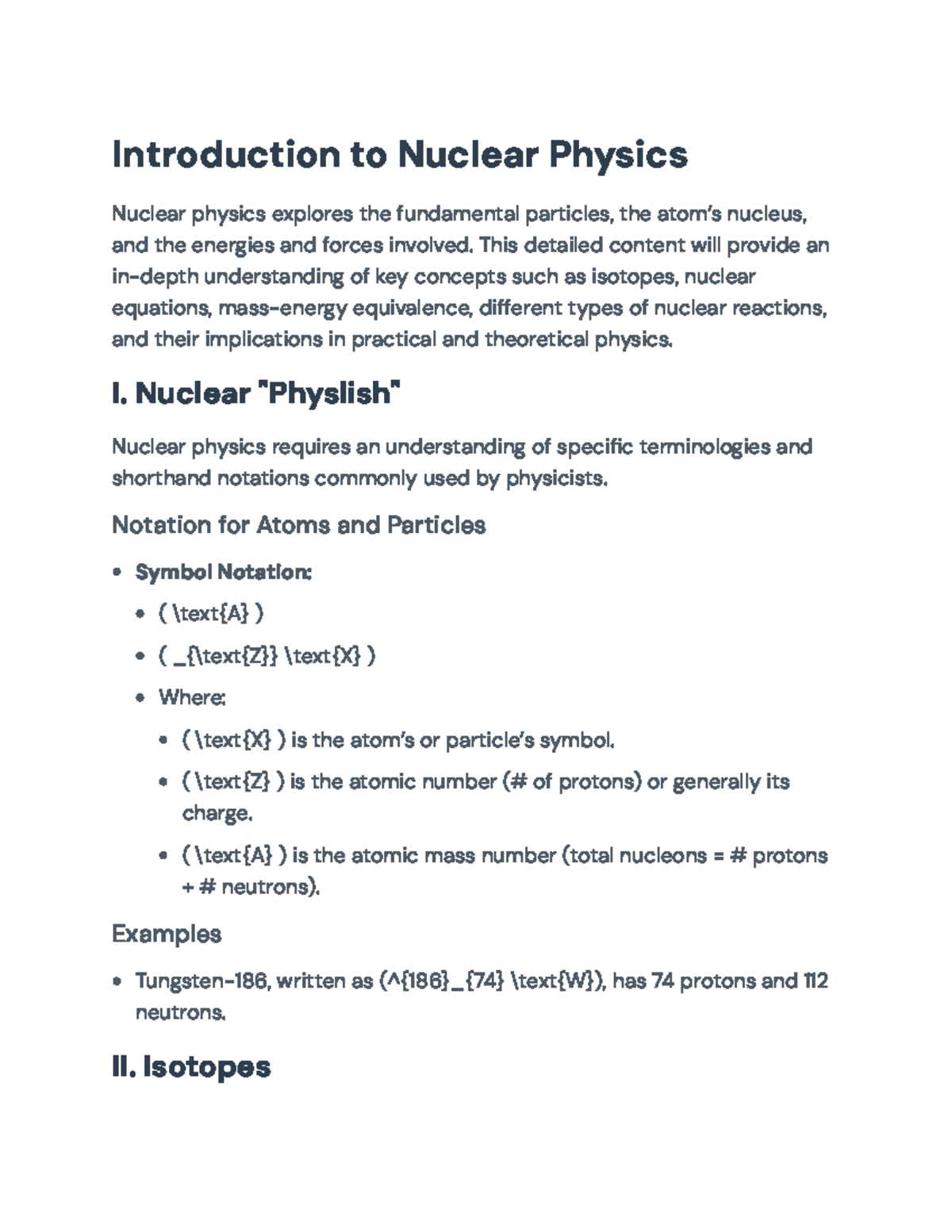 Nuclear Physics: Key Concepts, Reactions, and Practice Problems ...