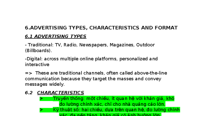 6.ADVERTISING TYPES, CHARACTERISTICS & FORMATS: A Comprehensive ...