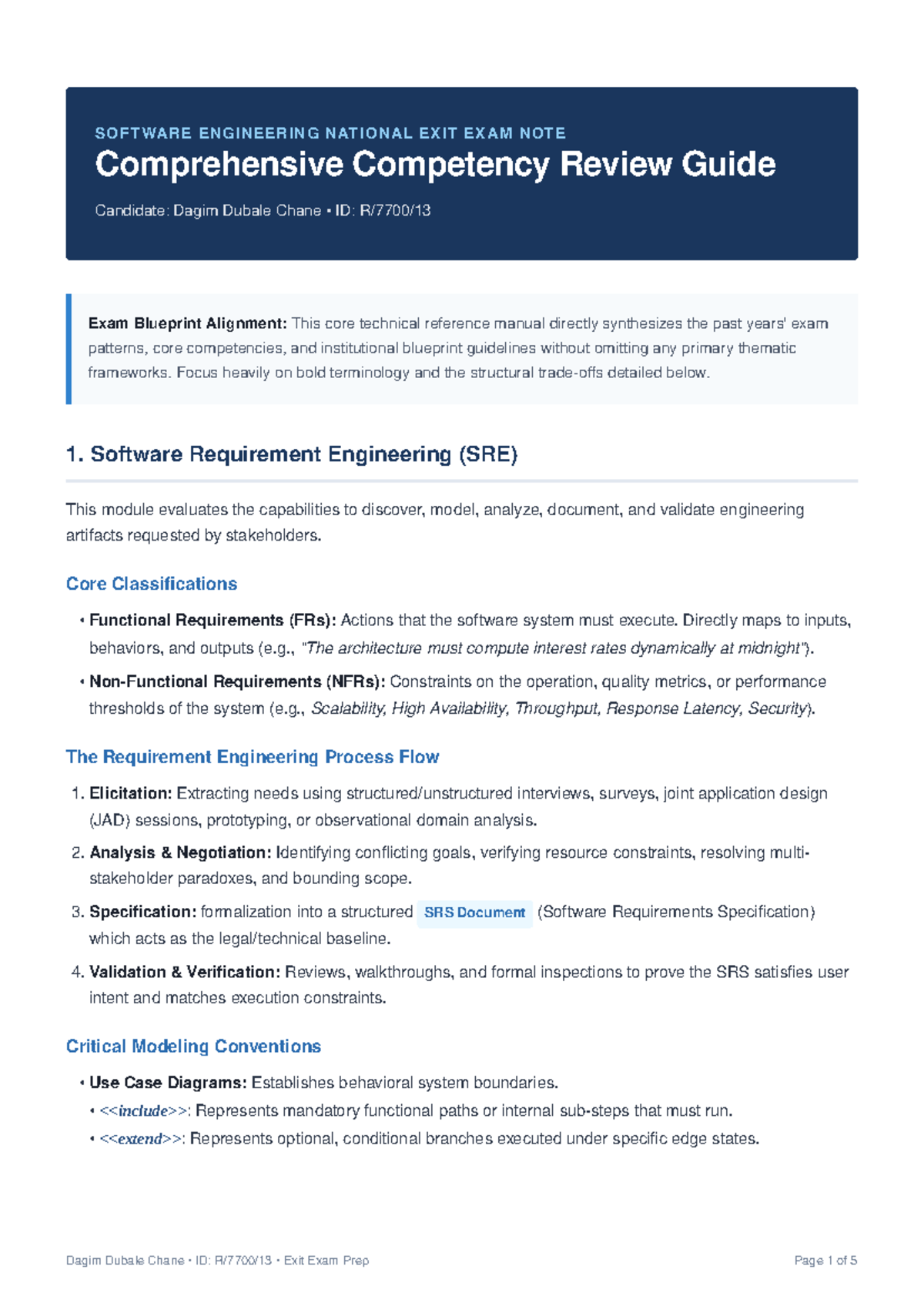 SOFTWARE ENGINEERING EXIT EXAM NOTES: Comprehensive Review Guide - Studocu