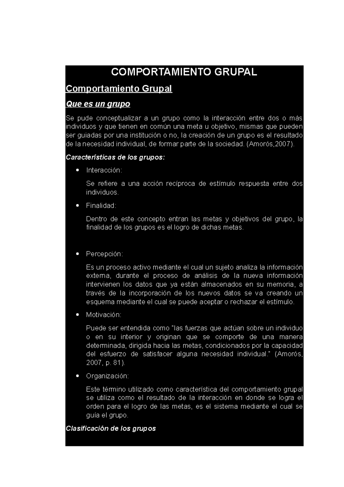 Comportamiento Grupal - Psicología - COMPORTAMIENTO GRUPAL Comportamiento Grupal Que es un grupo ...