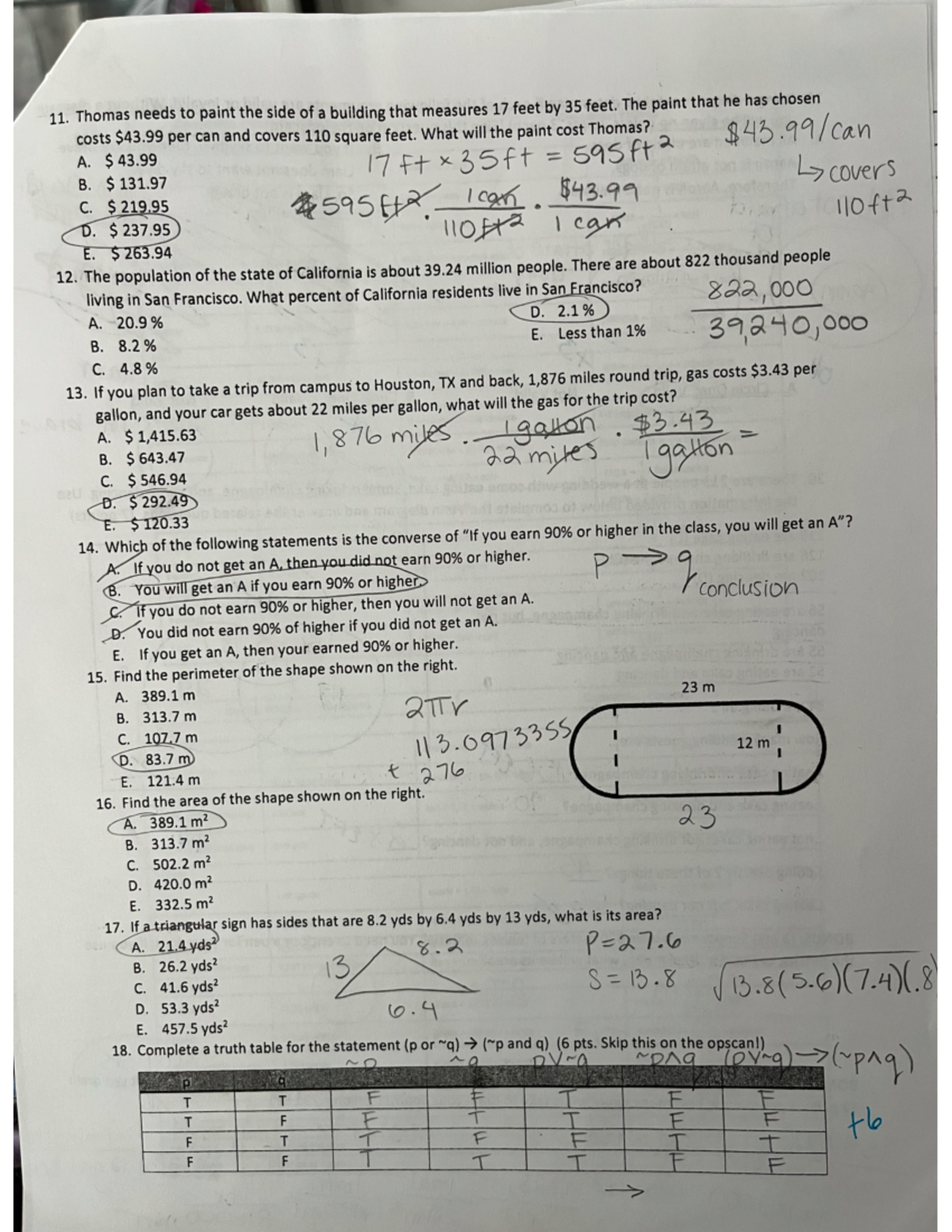 MAT 113 Exam - Unit 1, 3rd Page Notes and Overview - Studocu