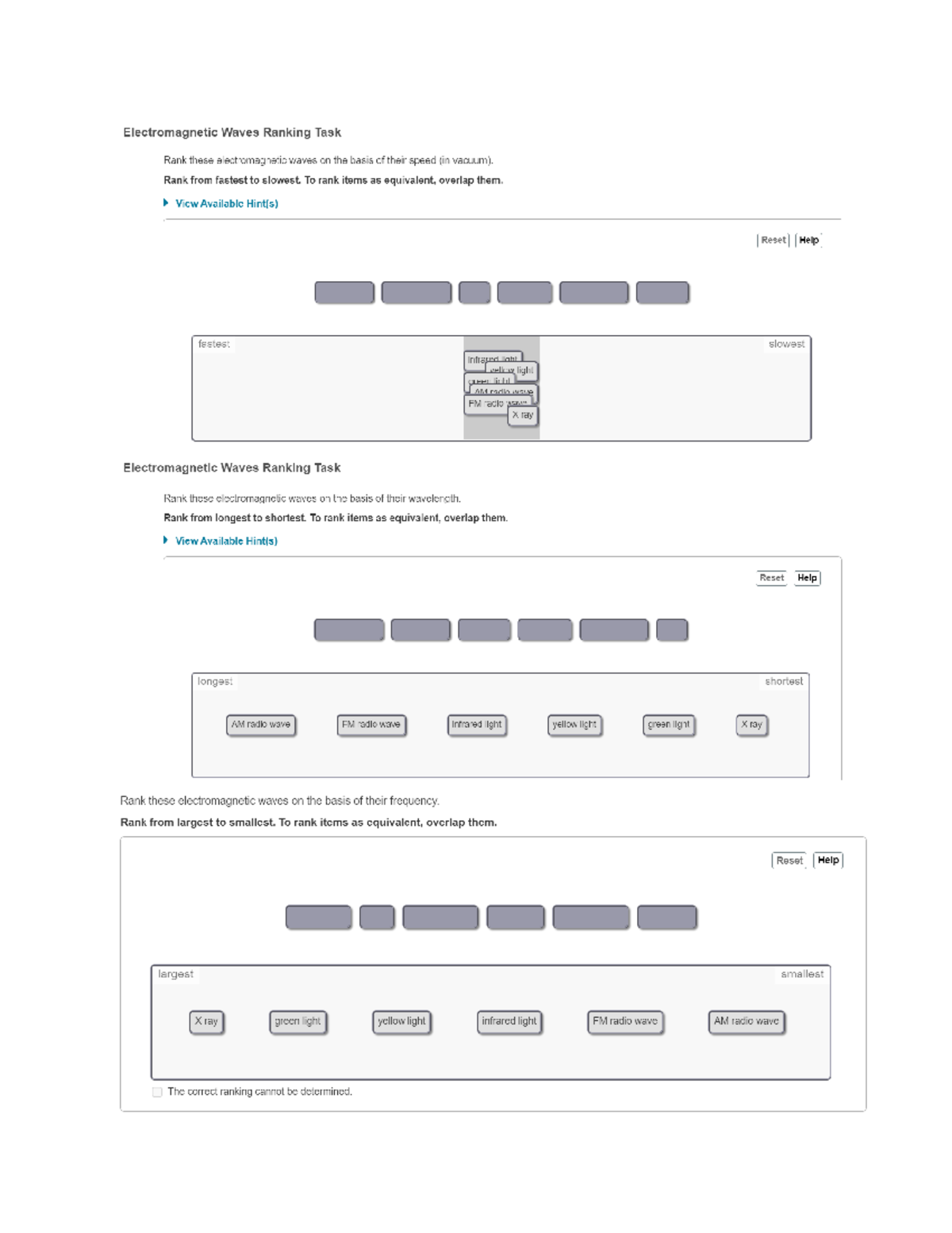 Physics 2 MP Ch 23 Electromagnetic Waves Ranking - Electromagnetic ...