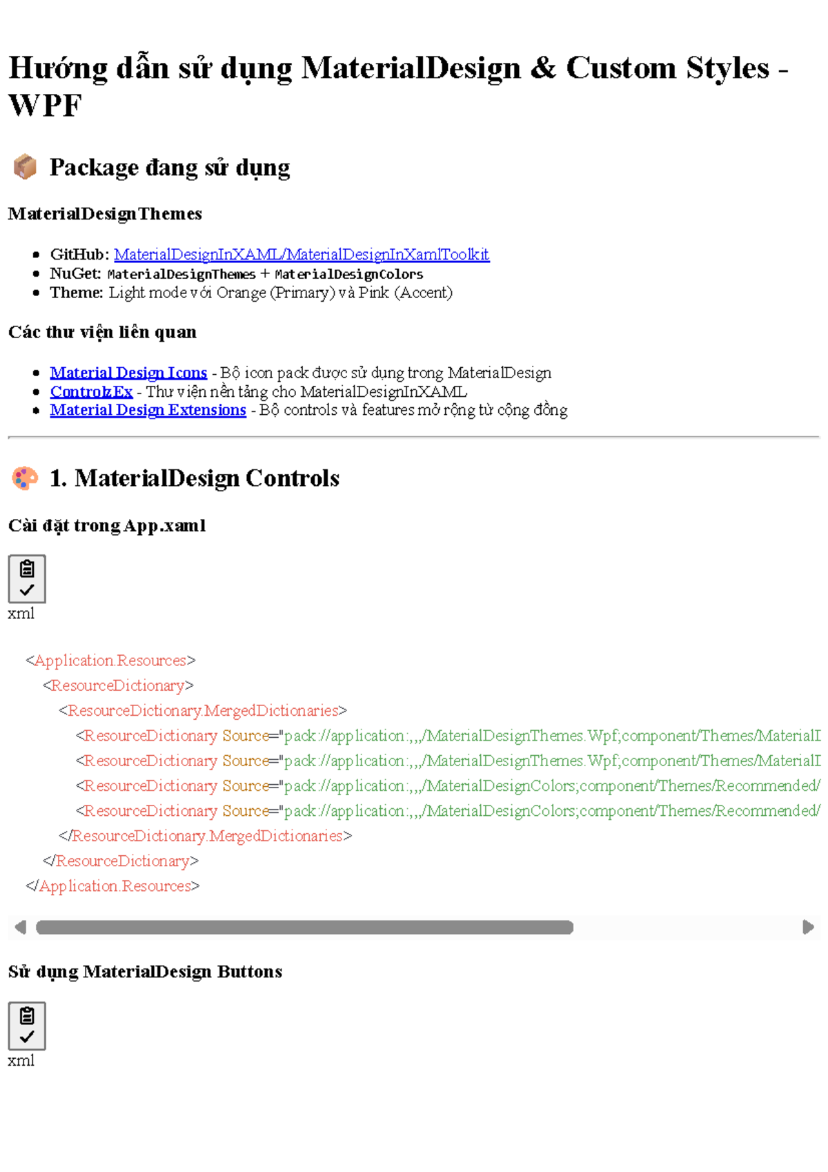 Hướng dẫn sử dụng Material Design & Custom Styles - WPF Package - Studocu