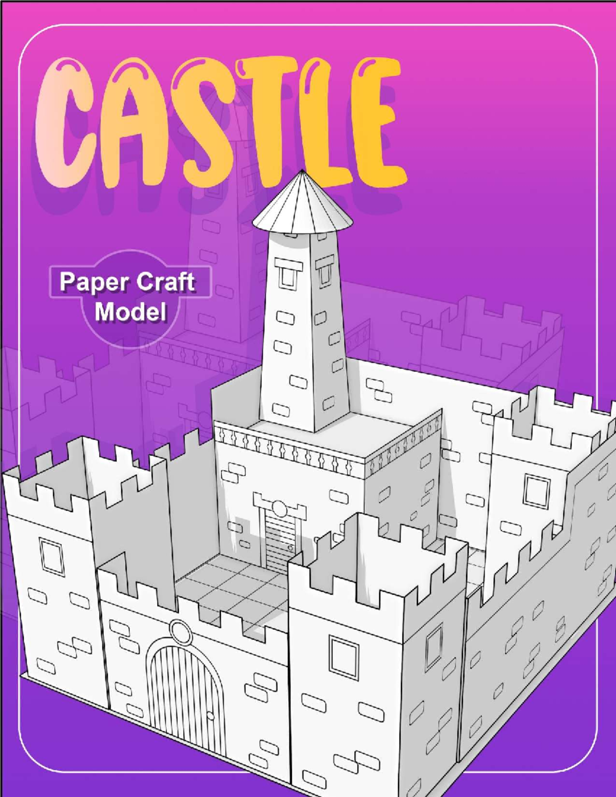 3D Castle Paper Craft Model Instructions - Template Guide - Studocu
