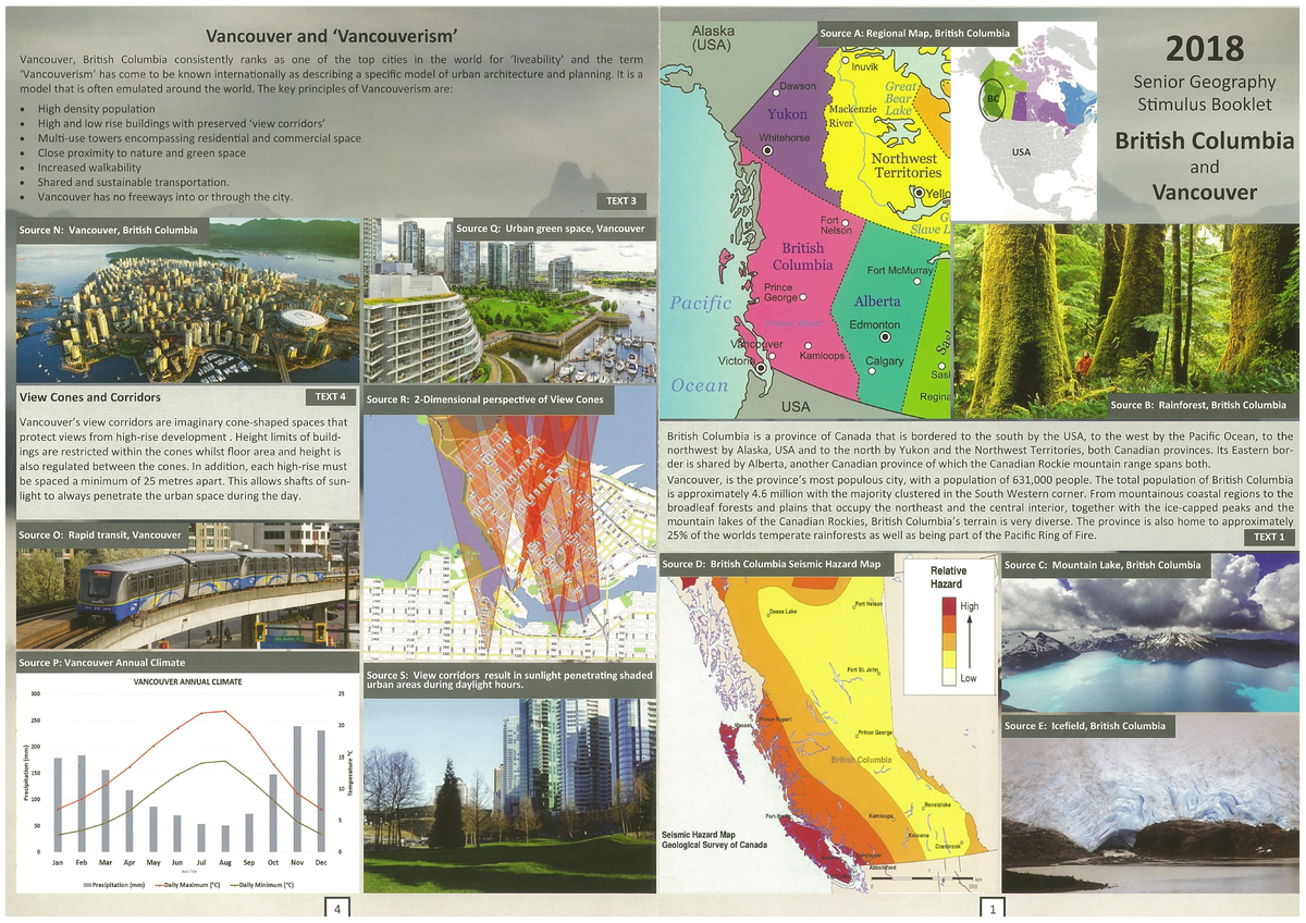 2018 Geography Broadsheet: Vancouver & British Columbia Urban Planning ...