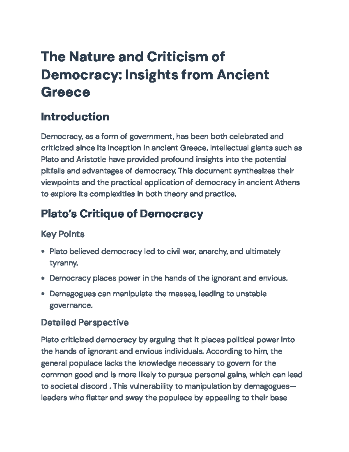 Understanding Democracy: Critiques and Applications from Ancient Greece ...