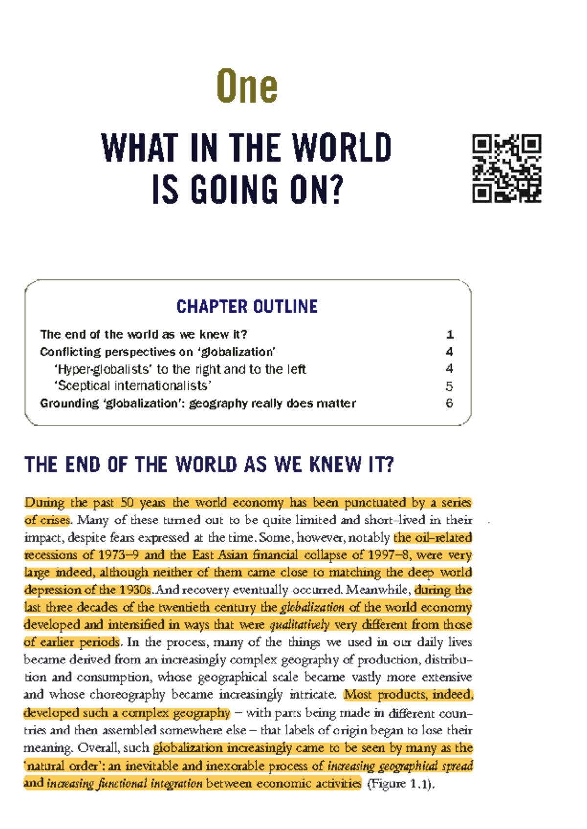 Globalization and Its Discontents: Chapter Outline (Course Code: 01b ...