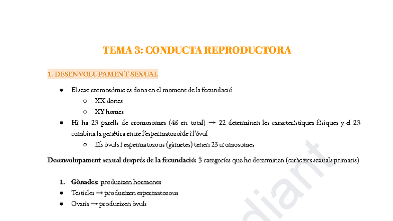 TEMA 3: CONDUCTA REPRODUCTORA Y DESENVOLUPAMENT SEXUAL - LAB 4 LA ...