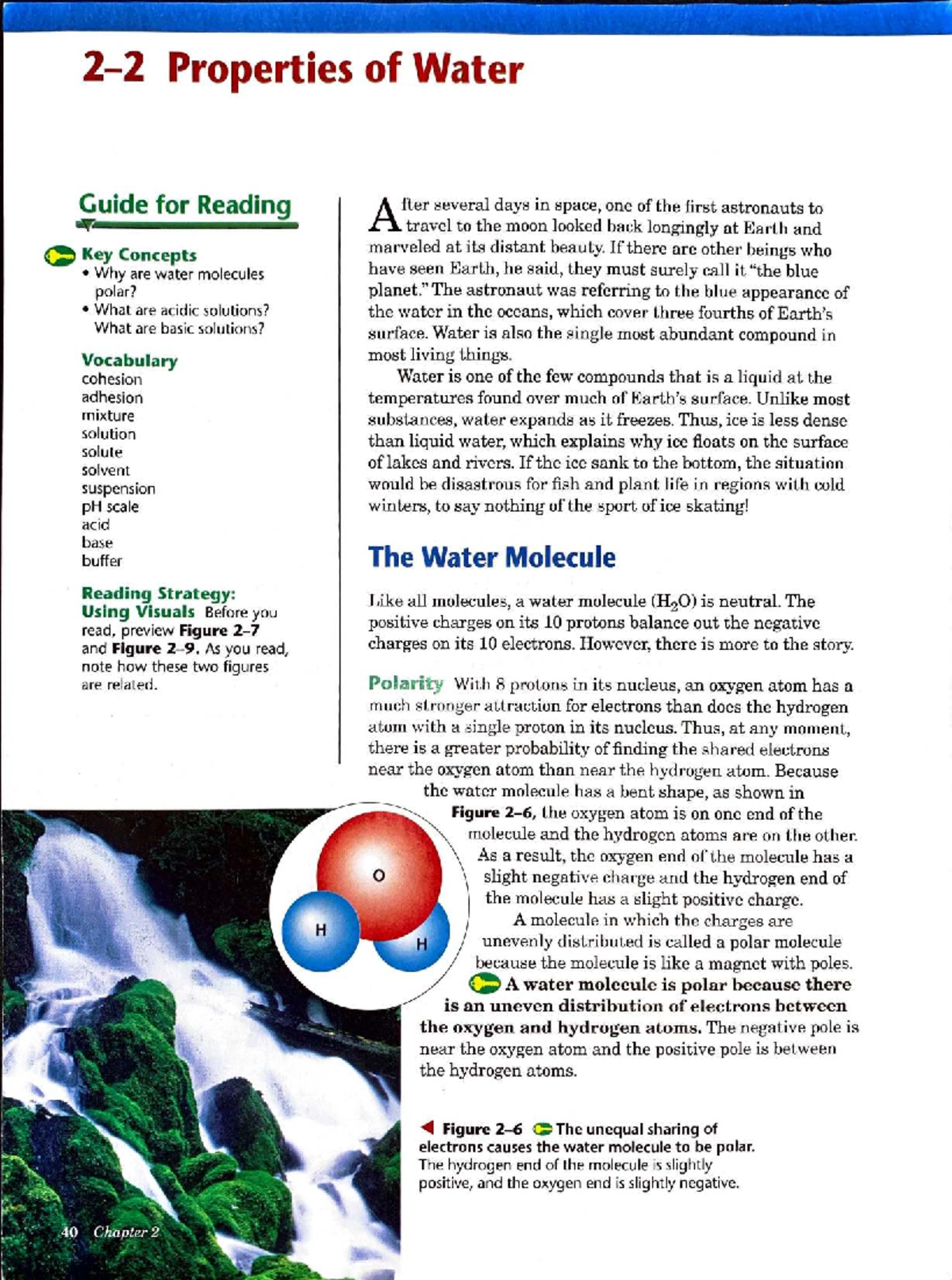 Chapter 2: Acids, Bases, and Properties of Water in Biology - Studocu