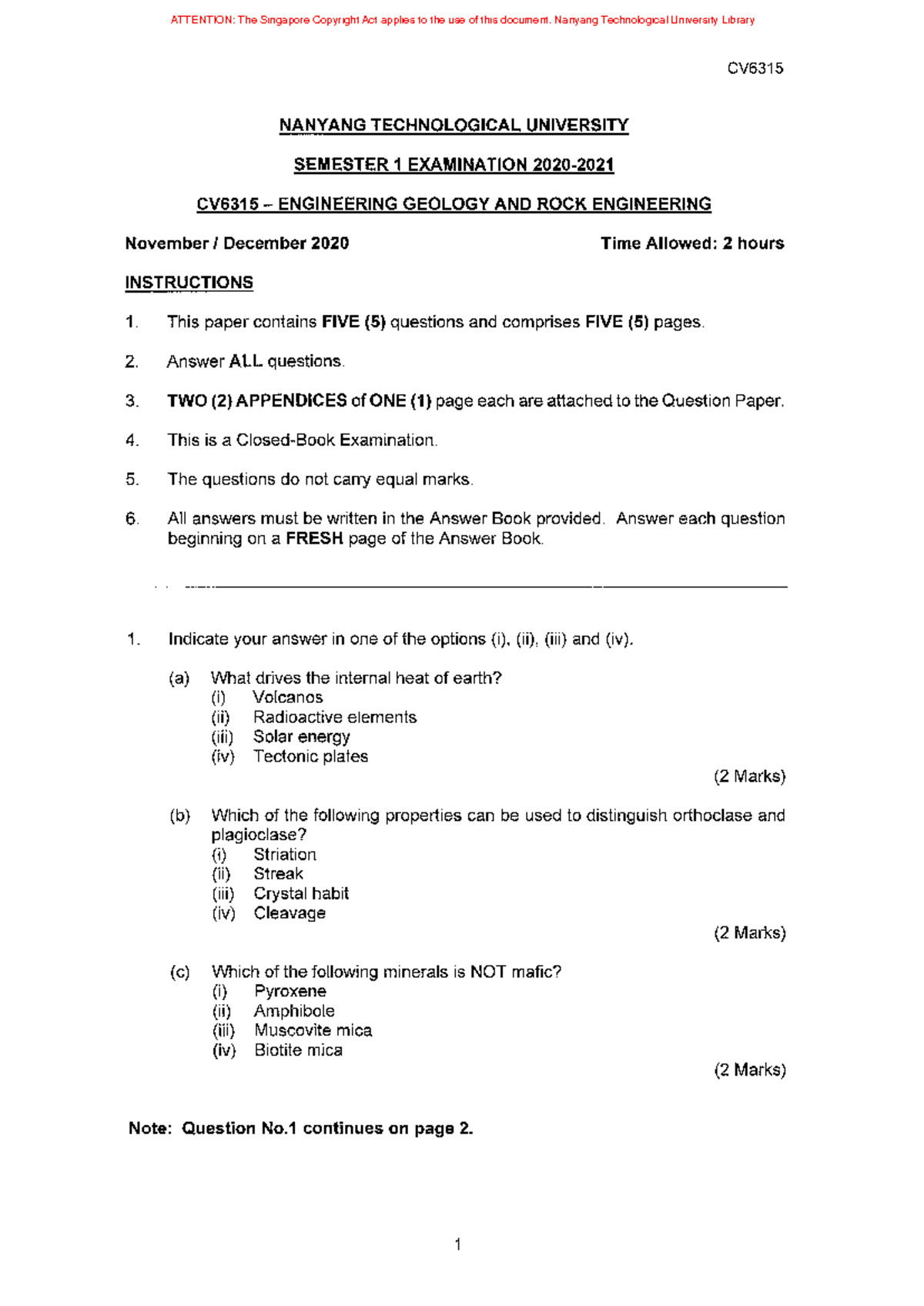 CV6315 Semester 1 Academic Overview and Resources 2020-2021 - Studocu